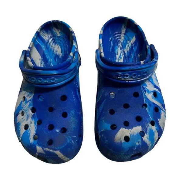 CROCS | Shoes | Crocs Classic Clog Blue Tie Dye Womens Size 7 Mens Size ...